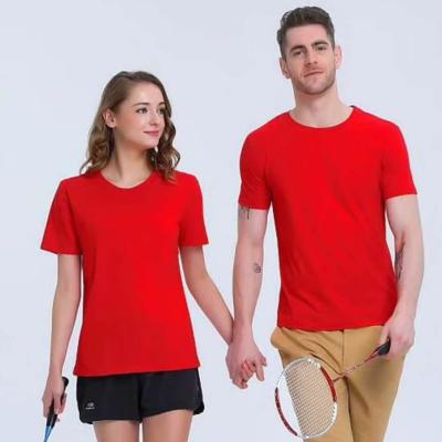 China Mix color Wholesale in bulk O neck Customized Blank T-shirt cotton preshrunk fabric moisture absorption sports apparel for sale