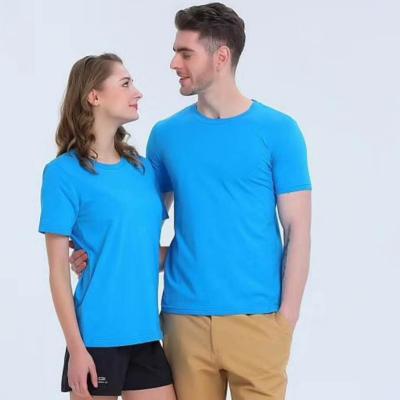 China Mix color Wholesale in bulk O neck Customized Blank T-shirt cotton preshrunk fabric moisture absorption sports apparel for sale