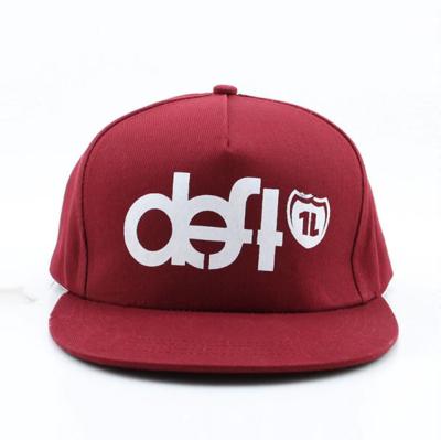China Trucker-style snap back hats,5 panel cotton baseball cap, screen printing logo, custom design promotional hats for sale