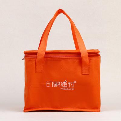 China Non Woven Cooler Bag with Top Zip Closure/Custom logo printed cooler Milk Freshness Protection,super market premium bag for sale