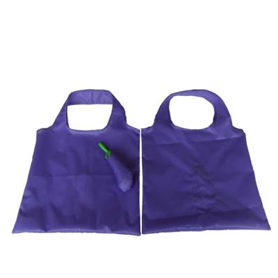 China Egg plant shape shopping bags, non woven custom design shopping totes, grocery bag polyester folding promotional bag for sale