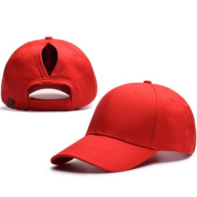 China Back Hole sun visor blank caps for promotional items Wholesale Pony Tail Baseball Hat Adjustable mesh baseball cap for sale