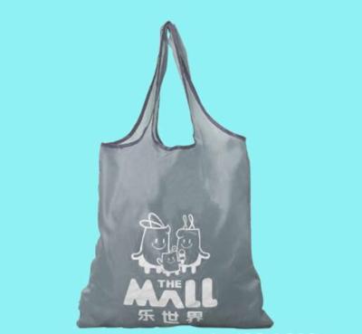China Reusable supermarket Grocery carrying bag 190T polyester Recycled Nylon bag Eco-friendly promotional branding products for sale