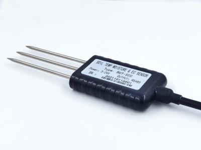 China BGT UART RS485 MODBUS-RTU SDI12 Sensor de transmissão EC de temperatura de umidade do solo para estufa à venda
