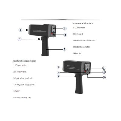 Cina Alta risoluzione portatile portatile radar di superficie fluviale misuratore di velocità di flusso IP67 protetto in vendita