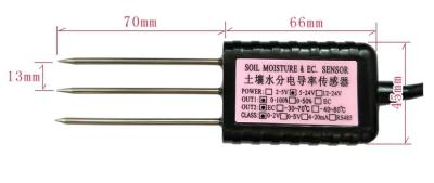 China Sensor de solo impermeável para irrigação com certificação CE que mede a humidade VWC Temp e a EC à venda