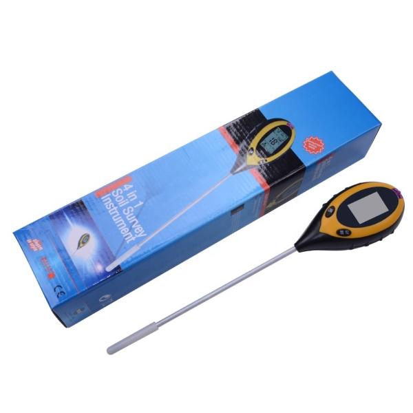 Quality Farming BGT's 4-in-1 Soil pH Moisture Temperature and Sunlight Meter 22mm x 63mm for sale