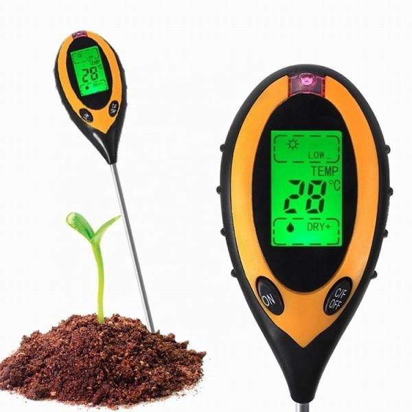 Quality 4 in 1 Soil Meter Tester Accurate Readings for Moisture Temperature PH and Sunlight for sale
