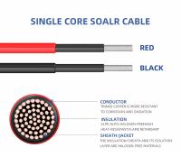 China PV1-F Single Core Cable 2.5mm2 1000V DC TUV Wire For Solar Array for sale