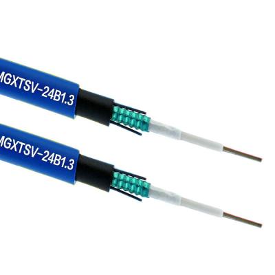 China MGXTSV Fibre Optic Cable Outdoor Flame Retardant Mine Steel Armoured Single Mode Dark for sale