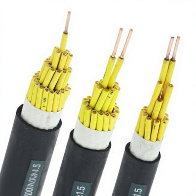 China 20 22 24 AWG Control Cable 2 3 5 6 8 Cores Copper Braided Shield KVV Cable PVC Sheathed for sale