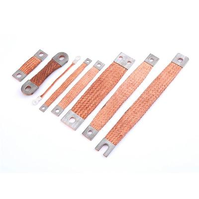 China Braid Flexible Copper Grounding Straps For Switchgear Transformer And Generator for sale