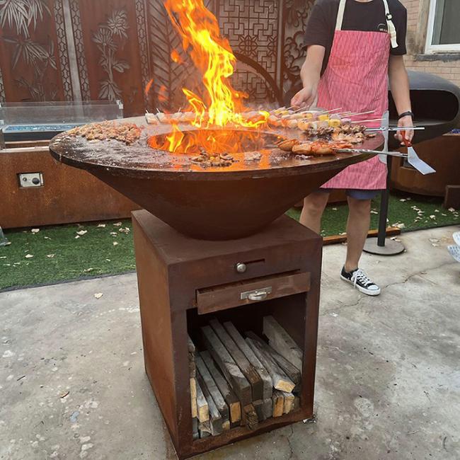 wood burning bbq grill