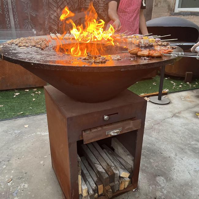 corten steel bbq