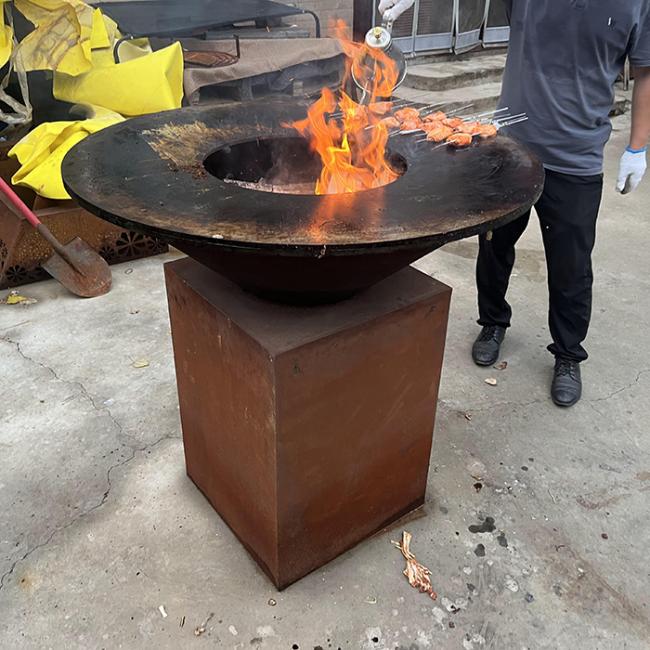 durable corten steel barbecur grill