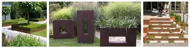 corten steel pot