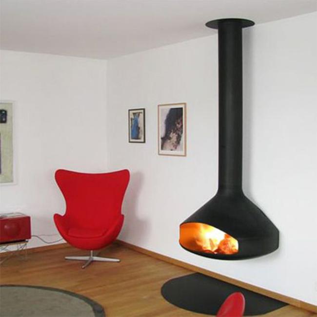 hanging fireplace