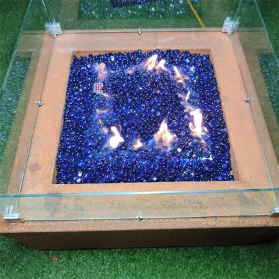 China Corten Steel Bbq Fire Pit Wood Storage Corten Smokeless Firepit for sale