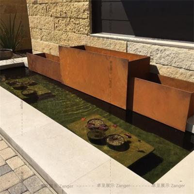 China Outdoor Round Flower Planter Pots Corten Steel 2mm Or Customized for sale