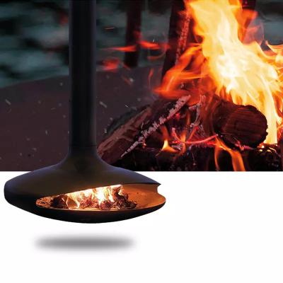 China Diameter 600mm Wood Burning Fire Pits Indoor Decor Hanging Wood Fireplace for sale