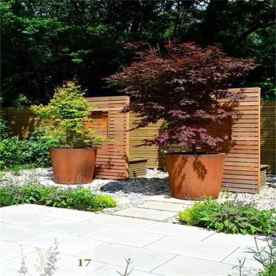 Cina Ornamenti da giardino in metallo resistenti alle intemperie Vaso da fiori decorativo in acciaio inossidabile da 2 mm in vendita