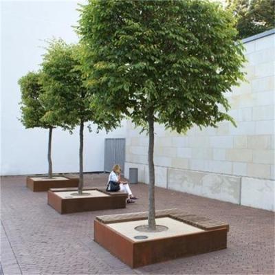 Cina Ornamenti da giardino in metallo resistenti alle intemperie Vaso da fiori decorativo in acciaio inossidabile da 2 mm in vendita