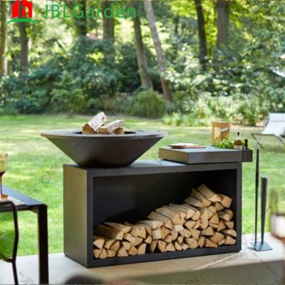 중국 1330*500*1000mm Steel BBQ Grill With Table Wood Charcoal BBQ Grill Weather Proof 판매용