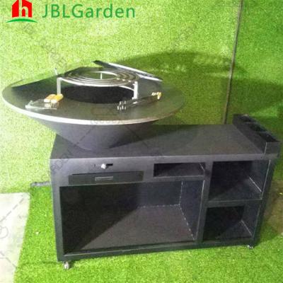 중국 1330*500*1000mm Steel BBQ Grill With Table Wood Charcoal BBQ Grill Weather Proof 판매용