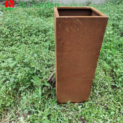 Cina Vaso a prova di tempo Vaso da fiori giardino Ornamenti metallici Corten Acciaio Cassa da piantagione 1.5m Lunghezza in vendita