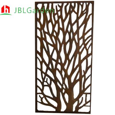Cina Customizable Metal Decorative Panels Corten Steel Privacy Screens Weather Proof in vendita