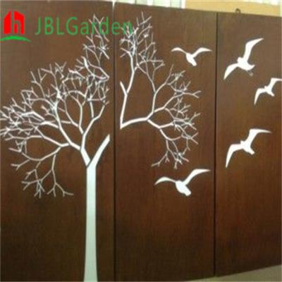 Cina Customizable Metal Decorative Panels Corten Steel Privacy Screens Weather Proof in vendita