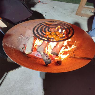 中国 友好的な庭のCortenの鋼鉄Firepit Ecoを押すカスタマイズされた金属 販売のため