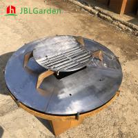 China Portable Outdoor Rust Corten Steel Bbq Pit Customized for sale