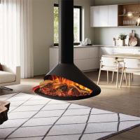 China Suspended Freestanding Wood Burning Hanging Fireplace Modern for sale
