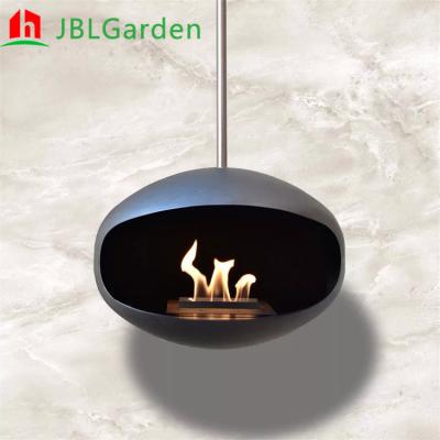 China Indoor Free Standing Real Fire Ethanol Fireplace Corten Steel Material for sale