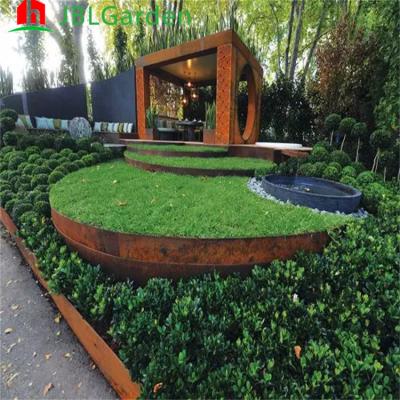 China Natural Rusty Metal Garden Lawn Edging Corten Steel Decorative Landscape Border for sale