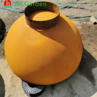 China Customized Garden Rectangular Metal Flower Pot Corten Steel Planter Pots for sale