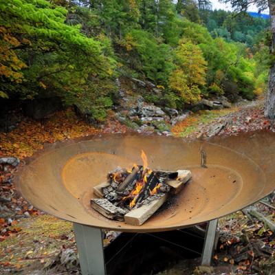 Cina Accensione manuale Rustico Red Steel Fire Pits Metal Steel Fire Bowl Outdoor in vendita