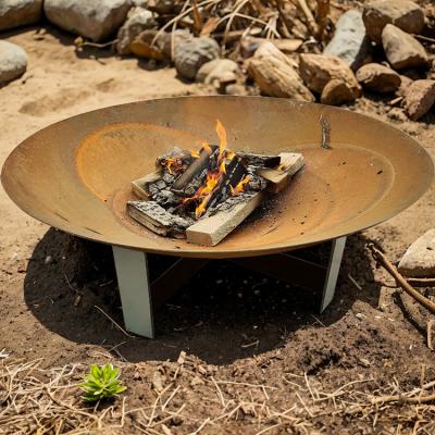 Cina Accensione manuale Rustico Red Steel Fire Pits Metal Steel Fire Bowl Outdoor in vendita