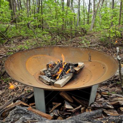 Cina metallo bruciante di legno d'acciaio di Firepit del diametro di 800mm che timbra il pozzo del fuoco di progettazione moderna di Firebowl in vendita