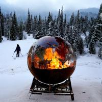 China Outdoor Fire Pit Sphere Steel Fire Pit 6mm Thickness Customized for sale
