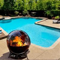 China Outdoor Fire Pit Sphere Steel Fire Pit 6mm Thickness Customized for sale