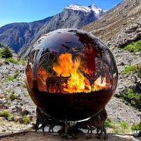 China Steel Manual Ignition Rustic Red Fire Pits Or Customized Fire Pits for sale