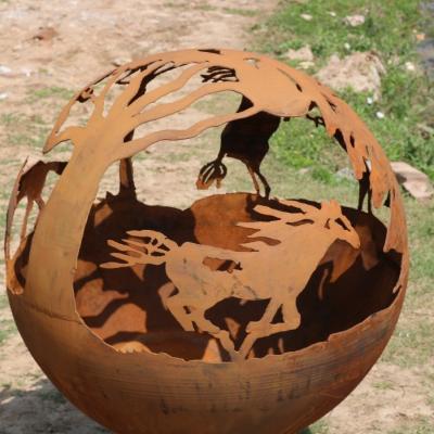 Cina Fuoco esterno in acciaio 1000 mm o diametro personalizzato Tipo di combustibile in legno in vendita