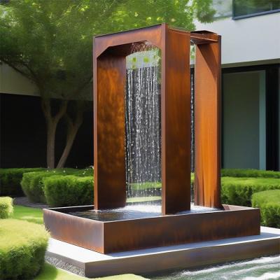 Cina Caratteristica dell'acqua in acciaio corten arrugginito per la decorazione del giardino in vendita