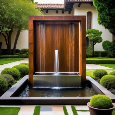 Cina Caratteristica dell'acqua in acciaio corten arrugginito per la decorazione del giardino in vendita