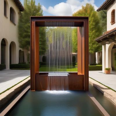 Cina Caratteristica dell'acqua in acciaio corten arrugginito per la decorazione del giardino in vendita