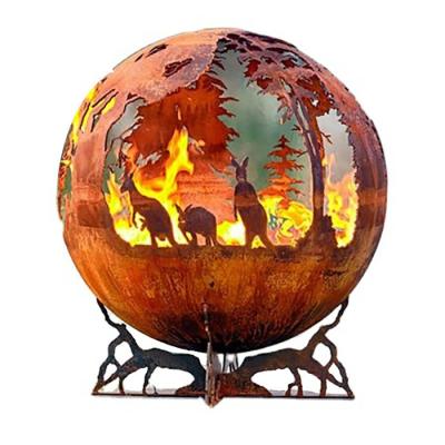 Cina Disegno sfera Corten Acciaio Furniture Rustico Rosso O Finitura personalizzata in vendita