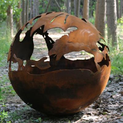 Cina Disegno sfera Corten Acciaio Furniture Rustico Rosso O Finitura personalizzata in vendita