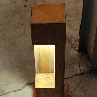 China 10W Solar Bollard Garden Lights Powder Coated Or Rusty Finish Corten Steel à venda